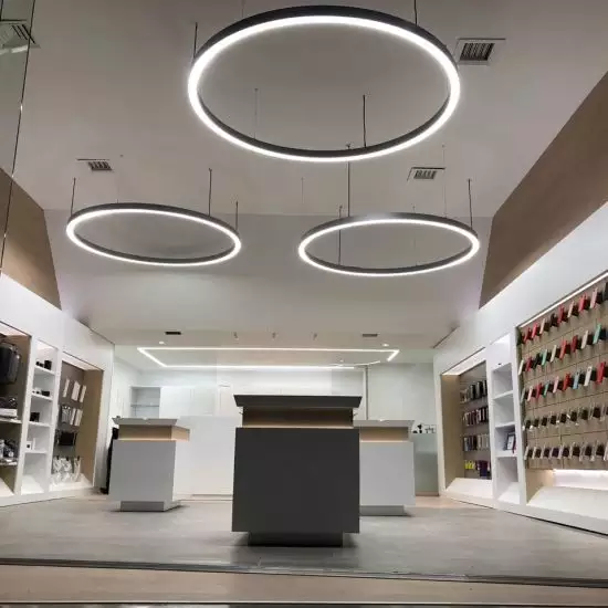 round ceiling pendant circular linear lighting Chandelier – DOBEST ...