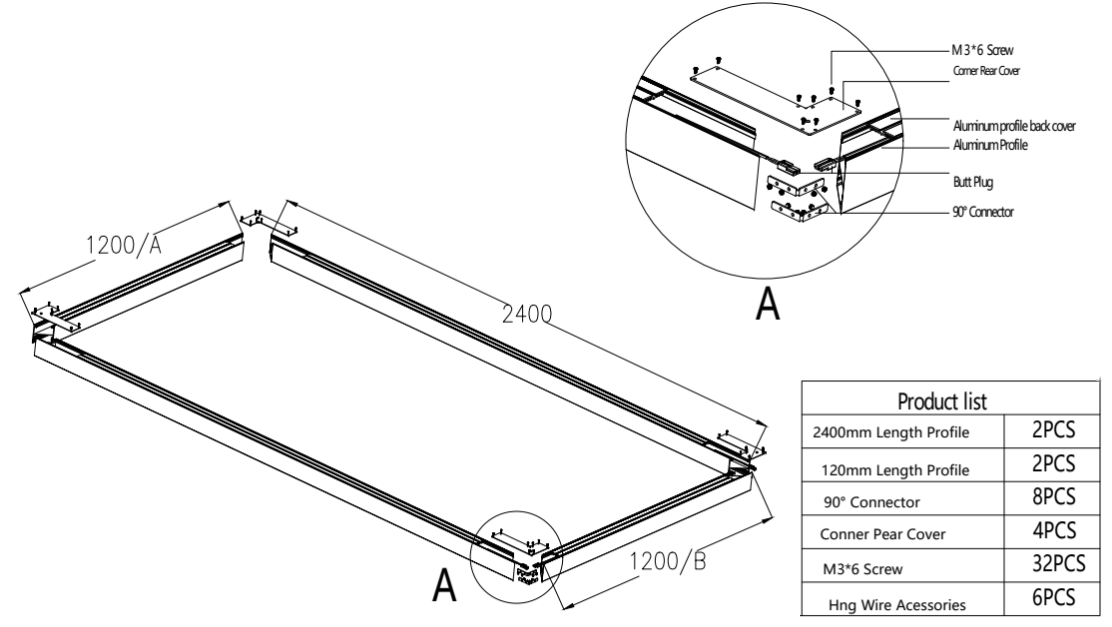 LED Square Linear Light DB-7575 – DOBEST BRIGHT – Chinese LED Light Factory